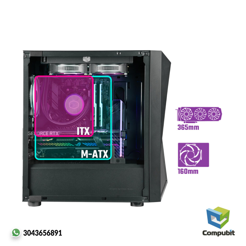 Chasis Cooler master CMP 320 ARGB M-ATX | Compubit