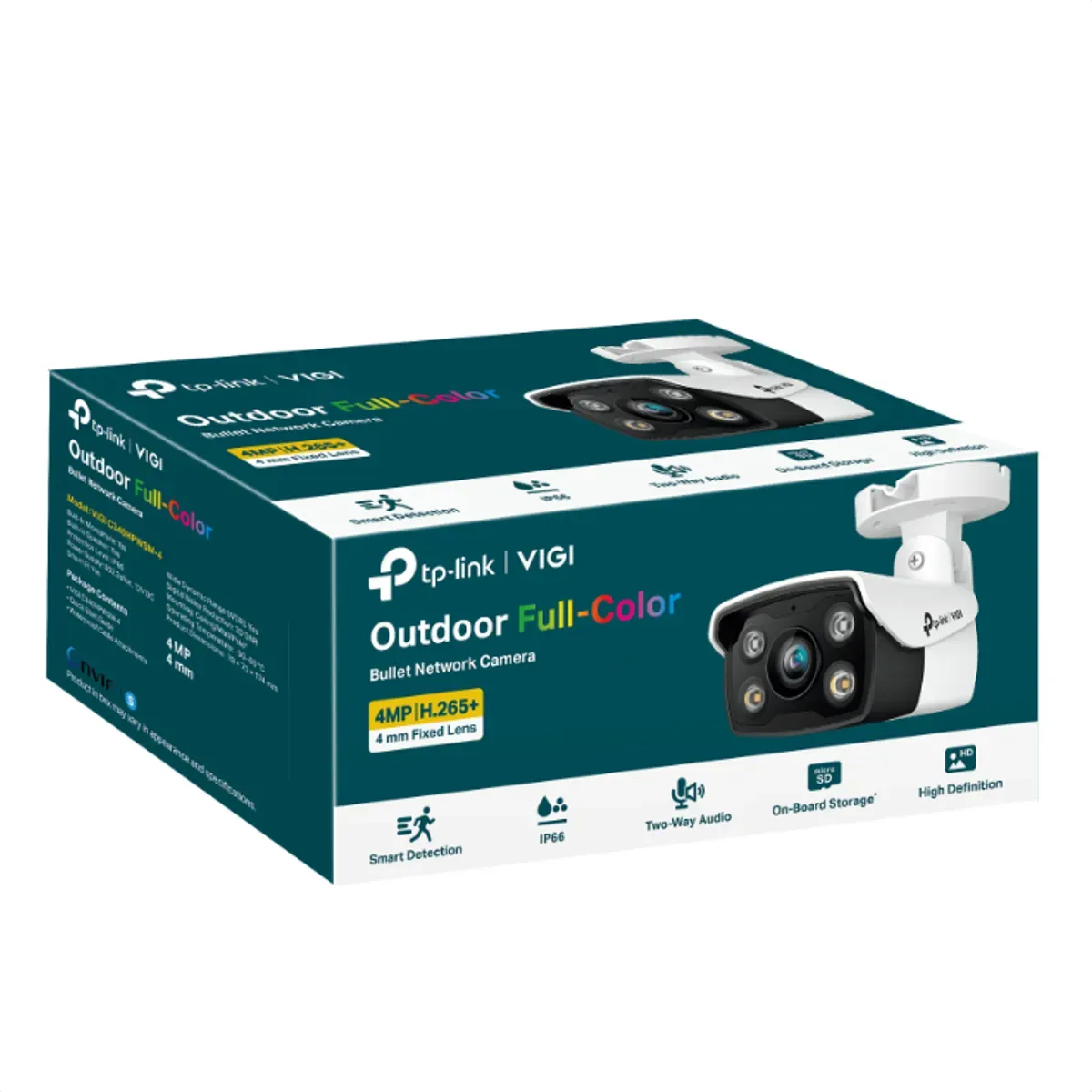 Camara Tp-Link VIGI red tipo bala con Wi-Fi Full Color para exteriores ...