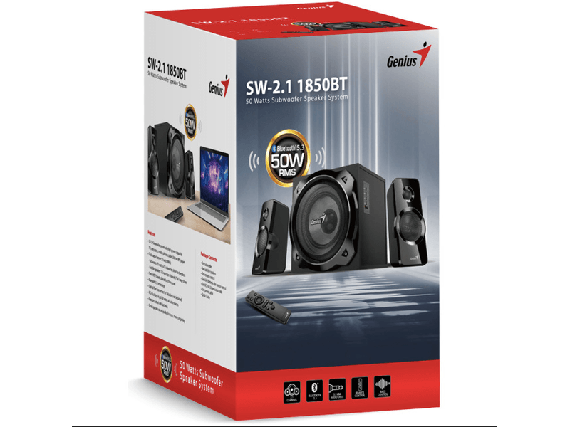 Subwoofer Genius Bluetooth SW-2.1 1850BT Negro | Compubit